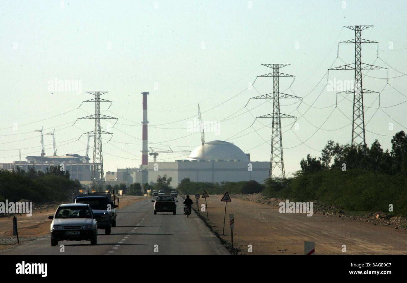 Nuclear Energy Production in Iran. PICTURED: construction of Bushehr ...