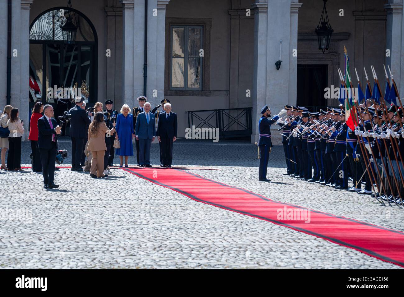 King charles and queen camilla in italy hi-res stock photography and ...