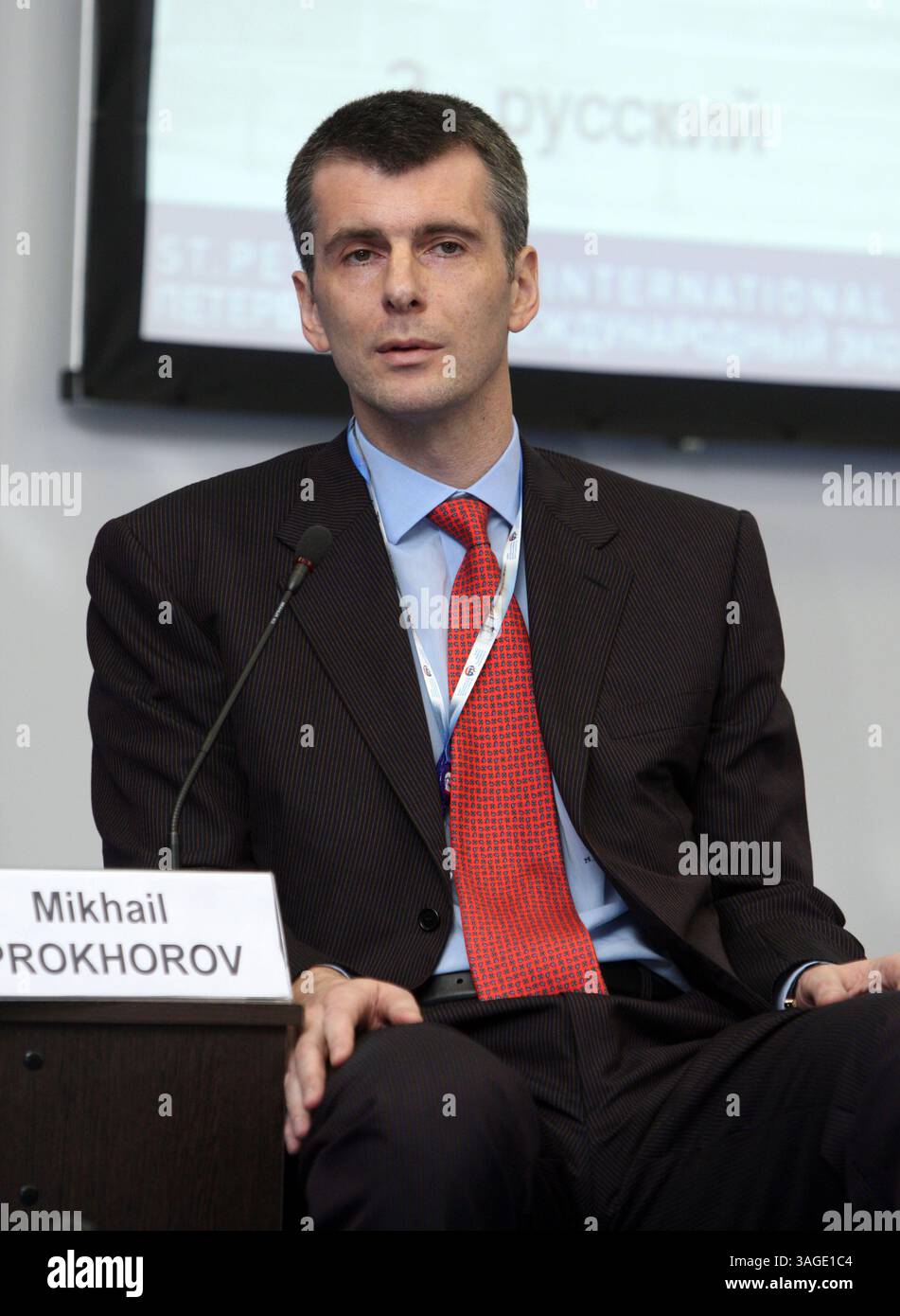 Russian billionaire mikhail prokhorov nets0924 hi-res stock photography ...