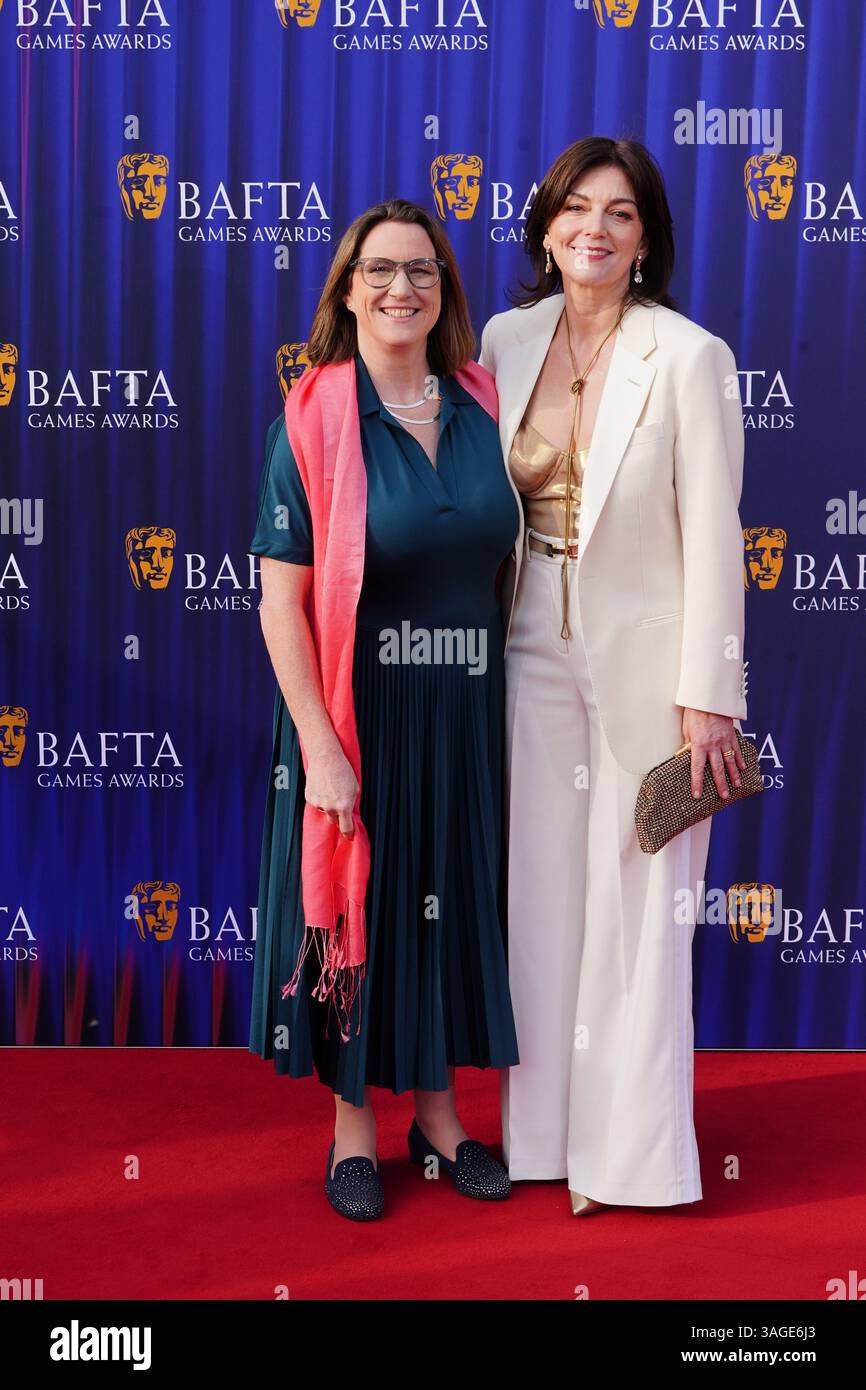 (left to right) Chair of the Games Committee Tara Saunders and Bafta ...