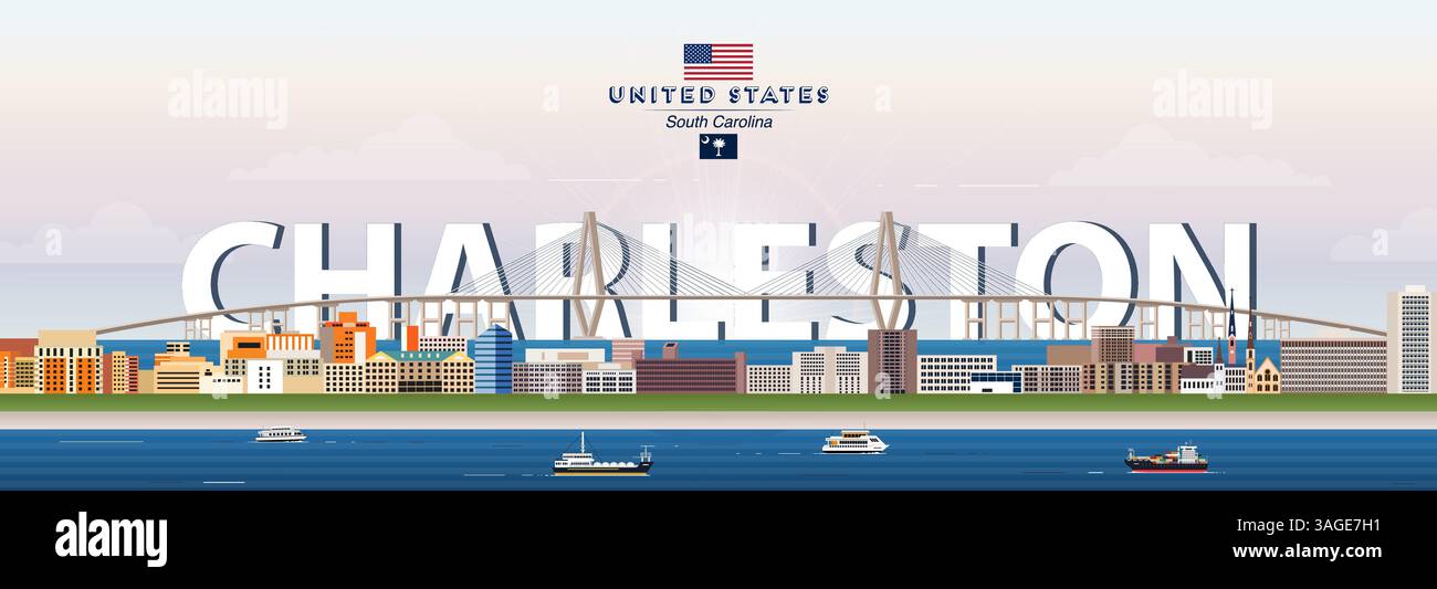 Travel to charleston Stock Vector Images - Alamy