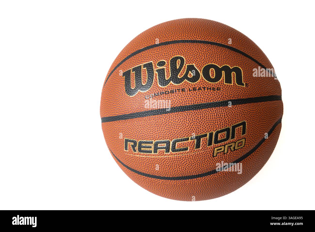 Lviv, Ukraine - April 8, 2025: Wilson Reaction PRO basketball Stock ...