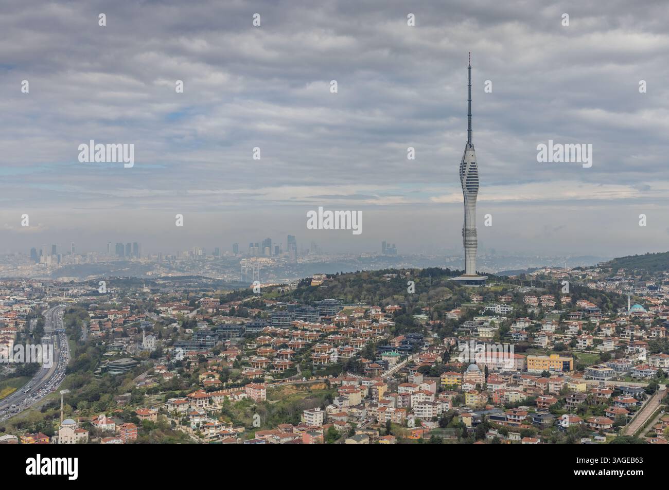 Aerial view of Camlica tower in Istanbul, Turkiye Stock Photo - Alamy