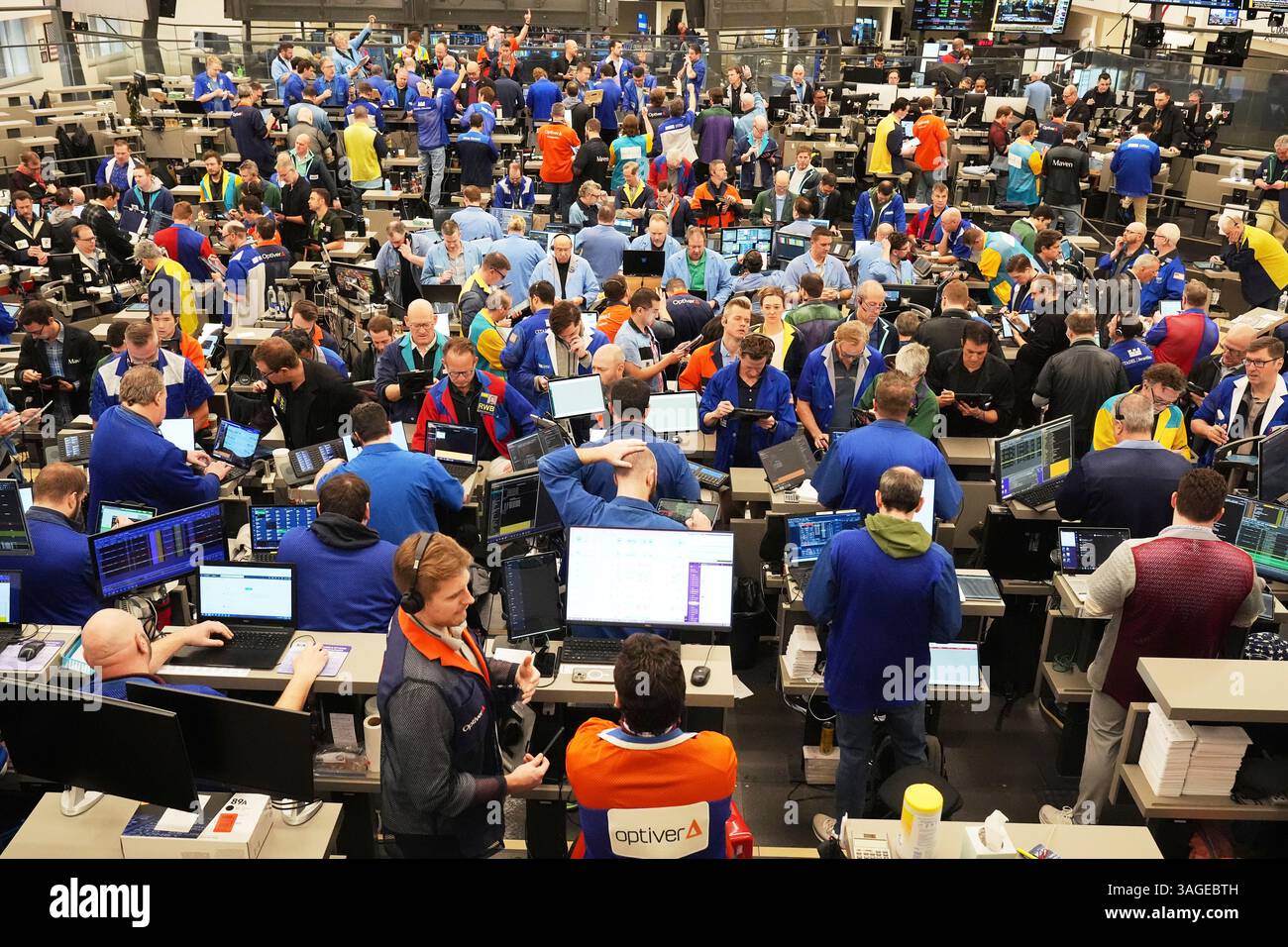 Traders work on the options trading floor at the Cboe Global Markets in ...