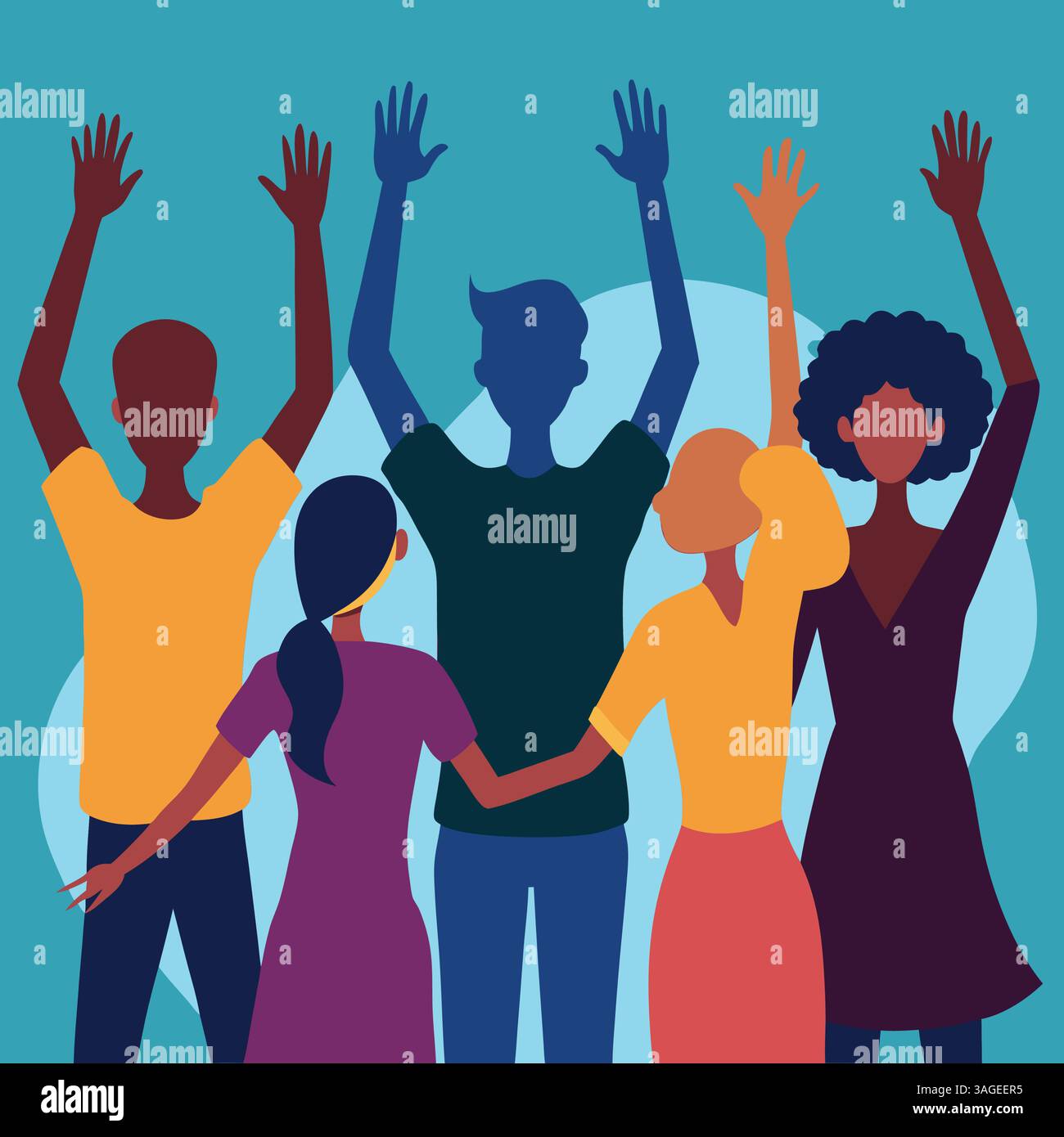 Vector Illustration of People – Group, Crowd, and Individual Characters ...