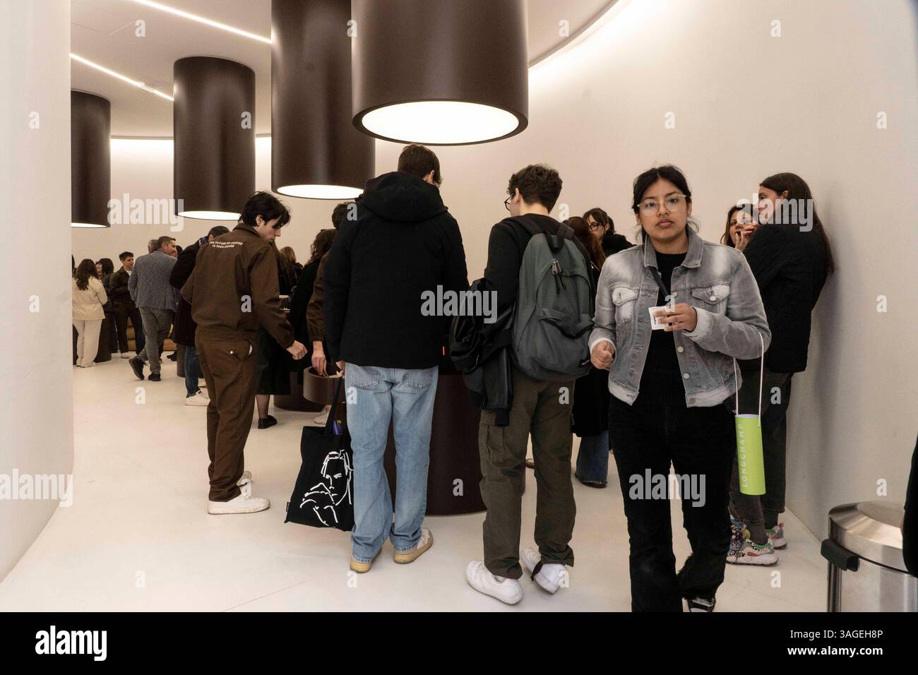 Milano, Ita. 08th Apr, 2025. Palazzo del Senato. Installazione Lavazza "Source of pleasure" by ...