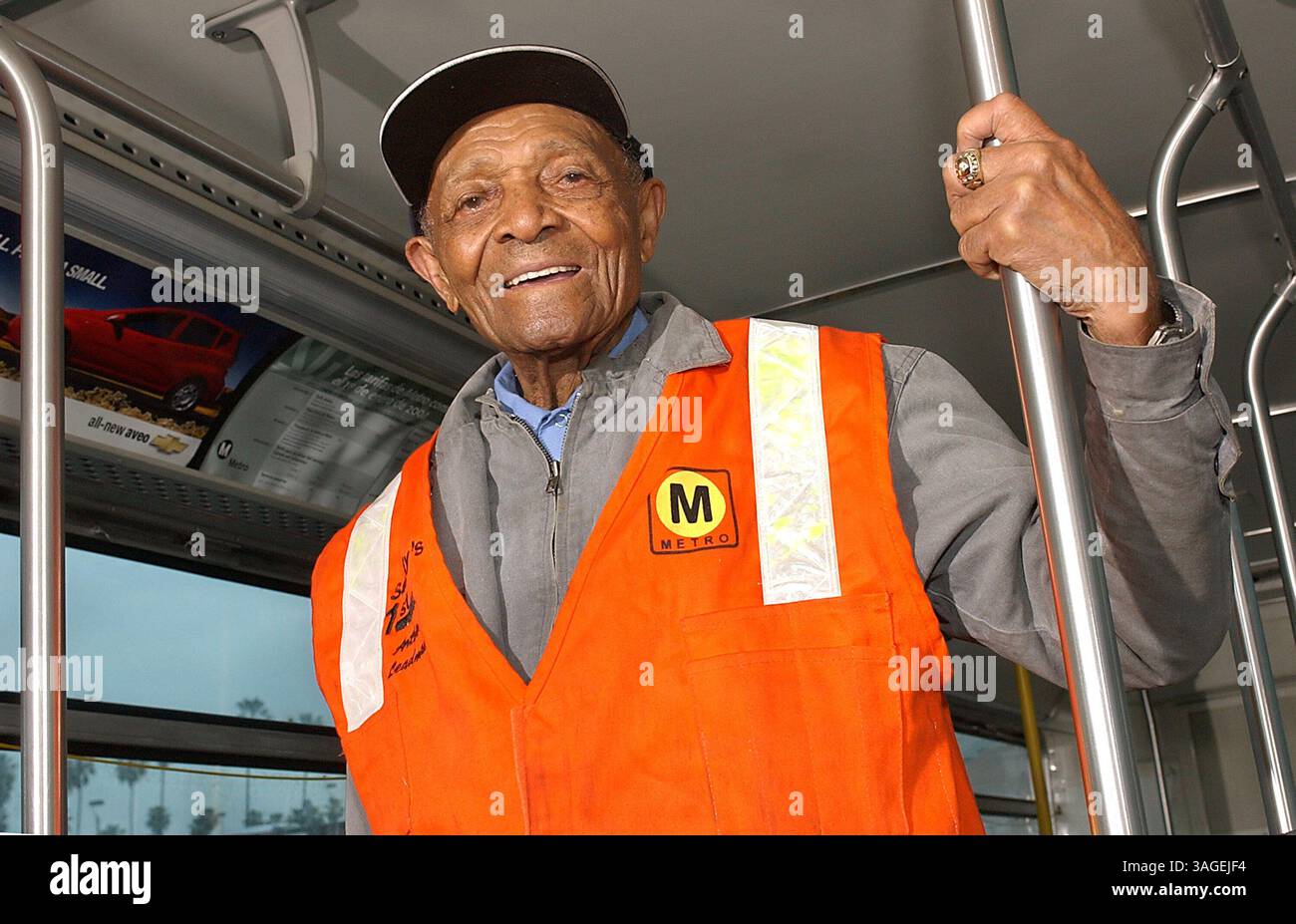 Feb 25, 2004; Los Angeles, CA, USA; Bus cleaner ARTHUR WINSTON is a ...