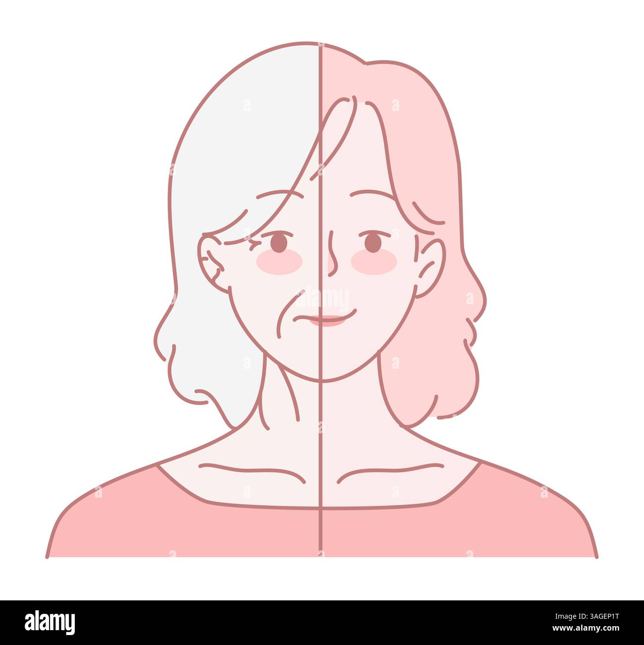 An illustration that is divided in half, showcasing contrasting ...