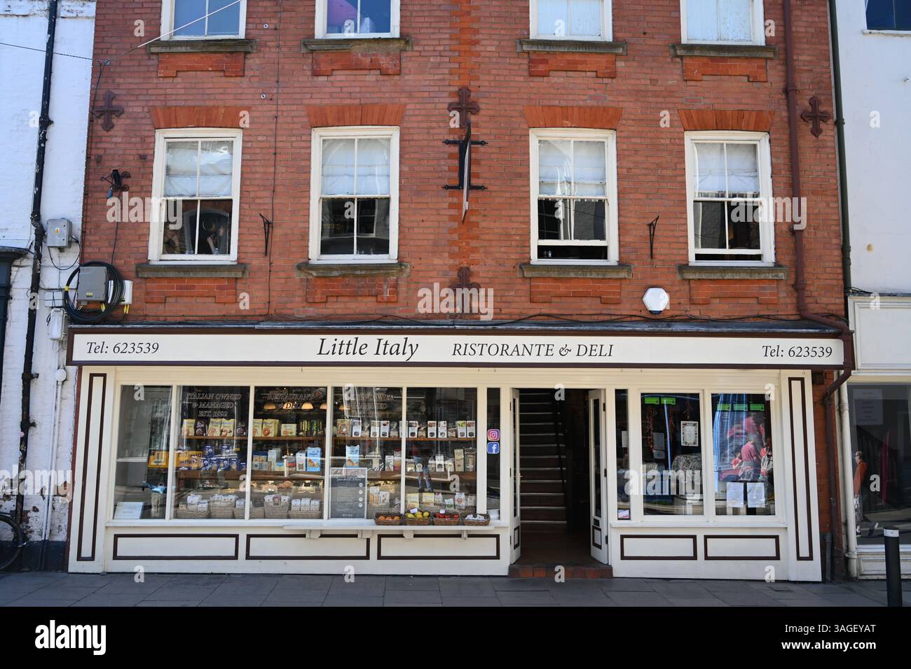 Little Italy Restaurant & Deli, Goodramgate. York Stock Photo - Alamy