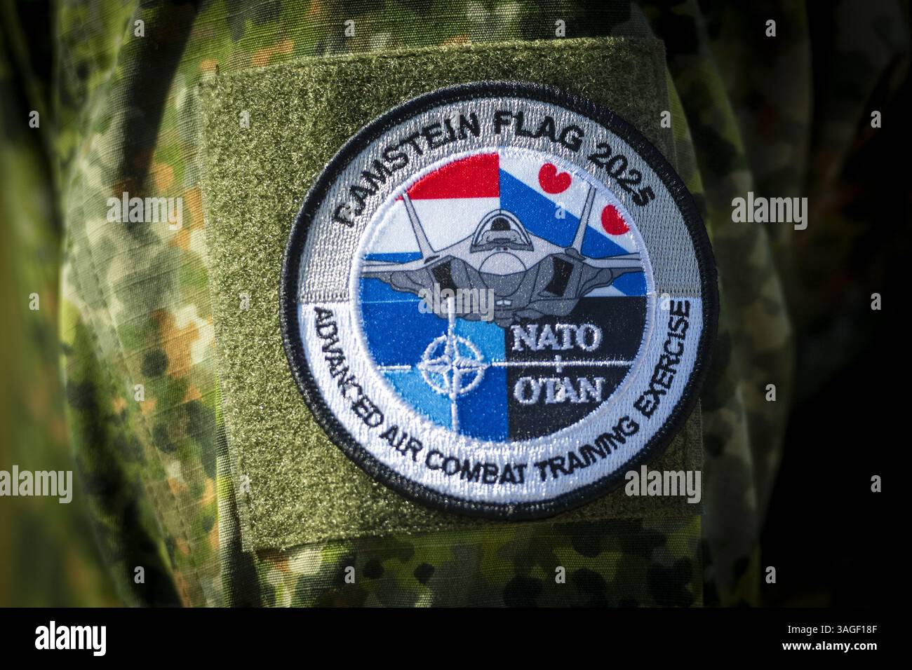 LEEUWARDEN - Logo of Ramstein Flag during an air force exercise at ...