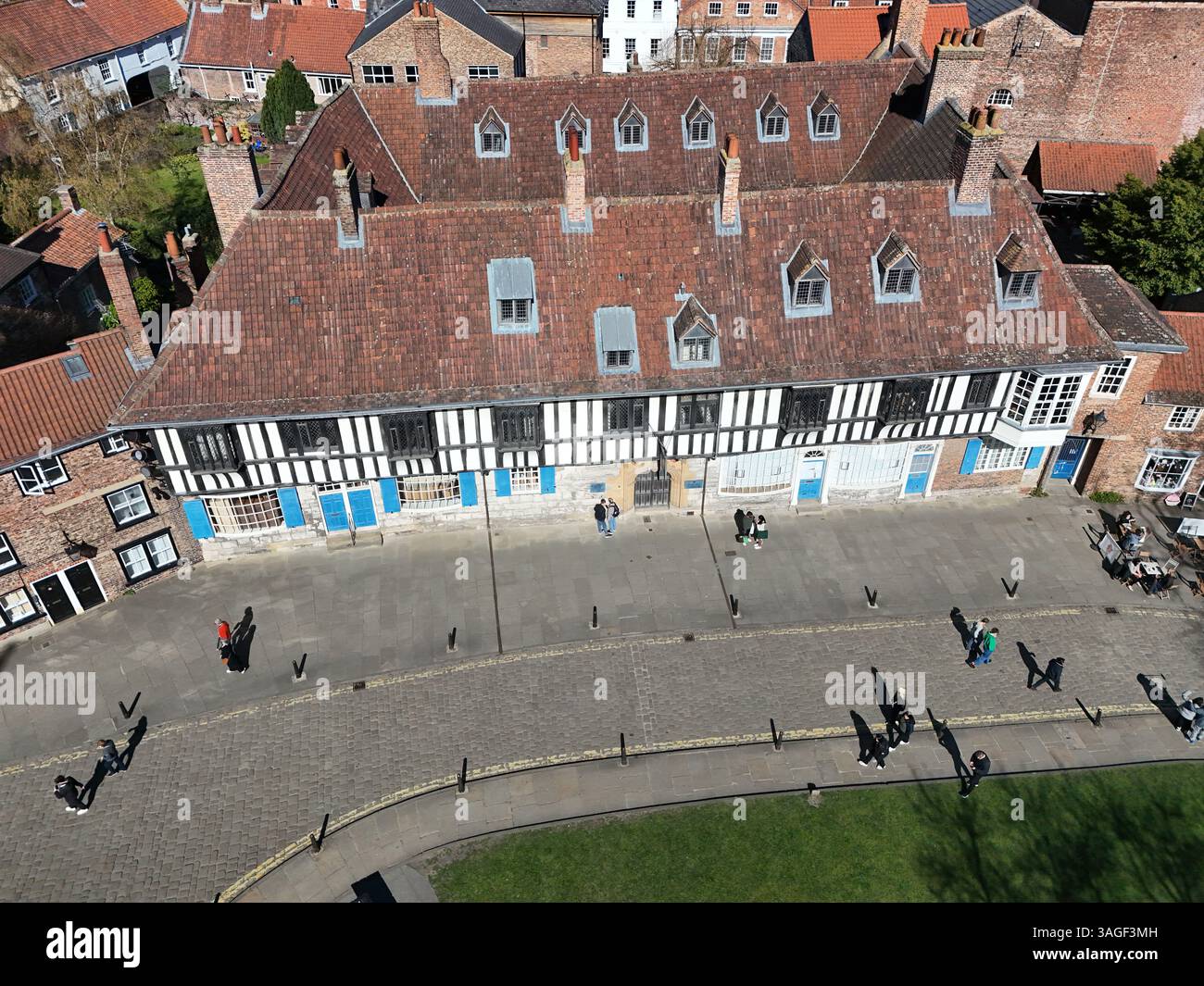 aerial view of St William’s College, College Street, York Stock Photo ...