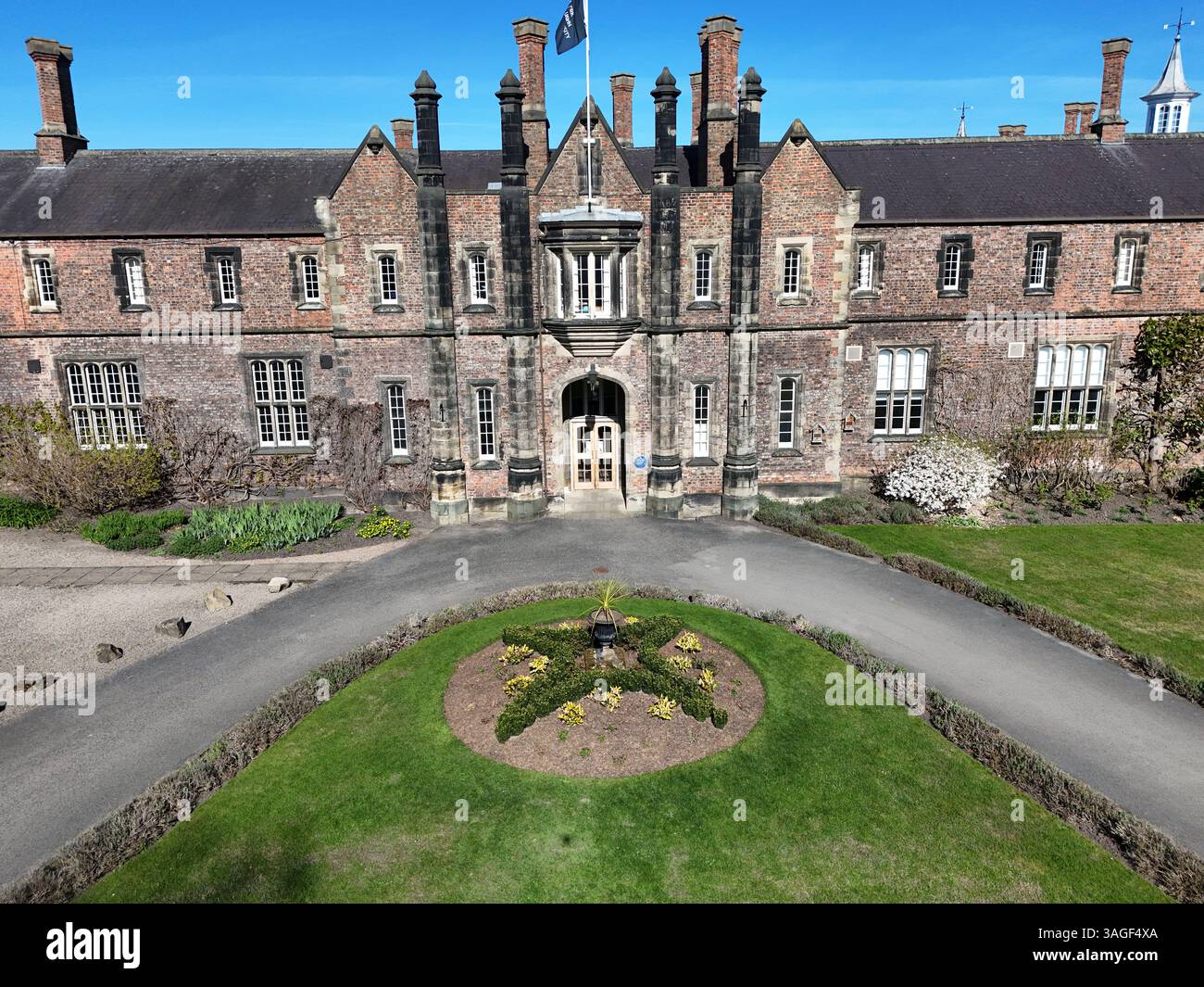 aerial view of York St John University Main campus building. Lord Mayor ...