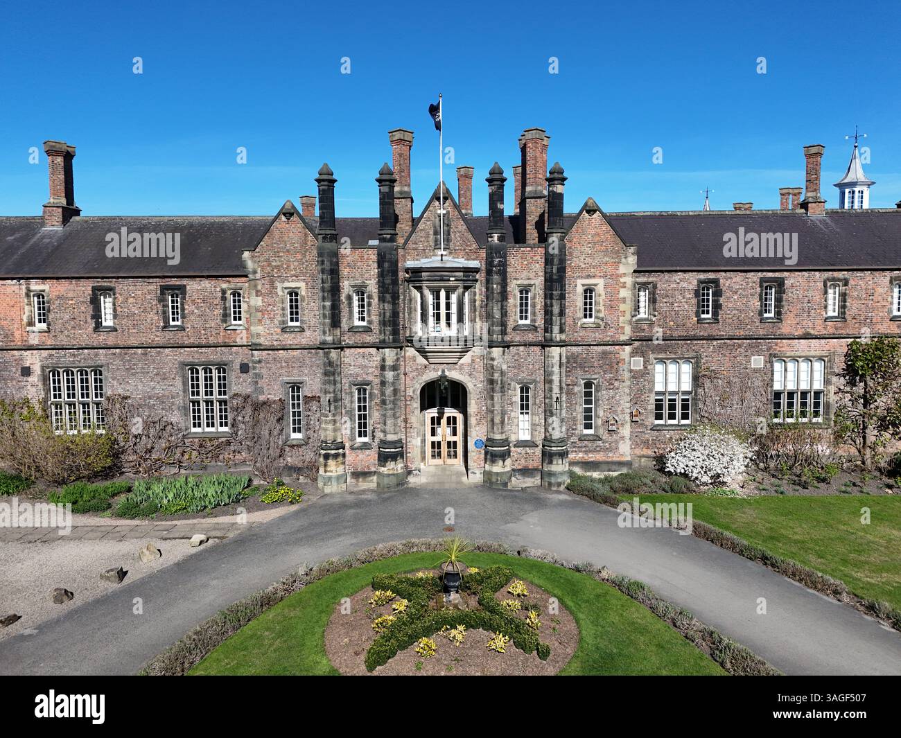aerial view of York St John University Main campus building. Lord Mayor ...
