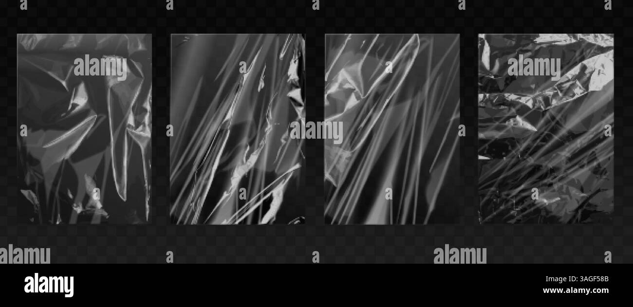 Polyethylene film. Plastic clear wrap protection, cellophane films ...