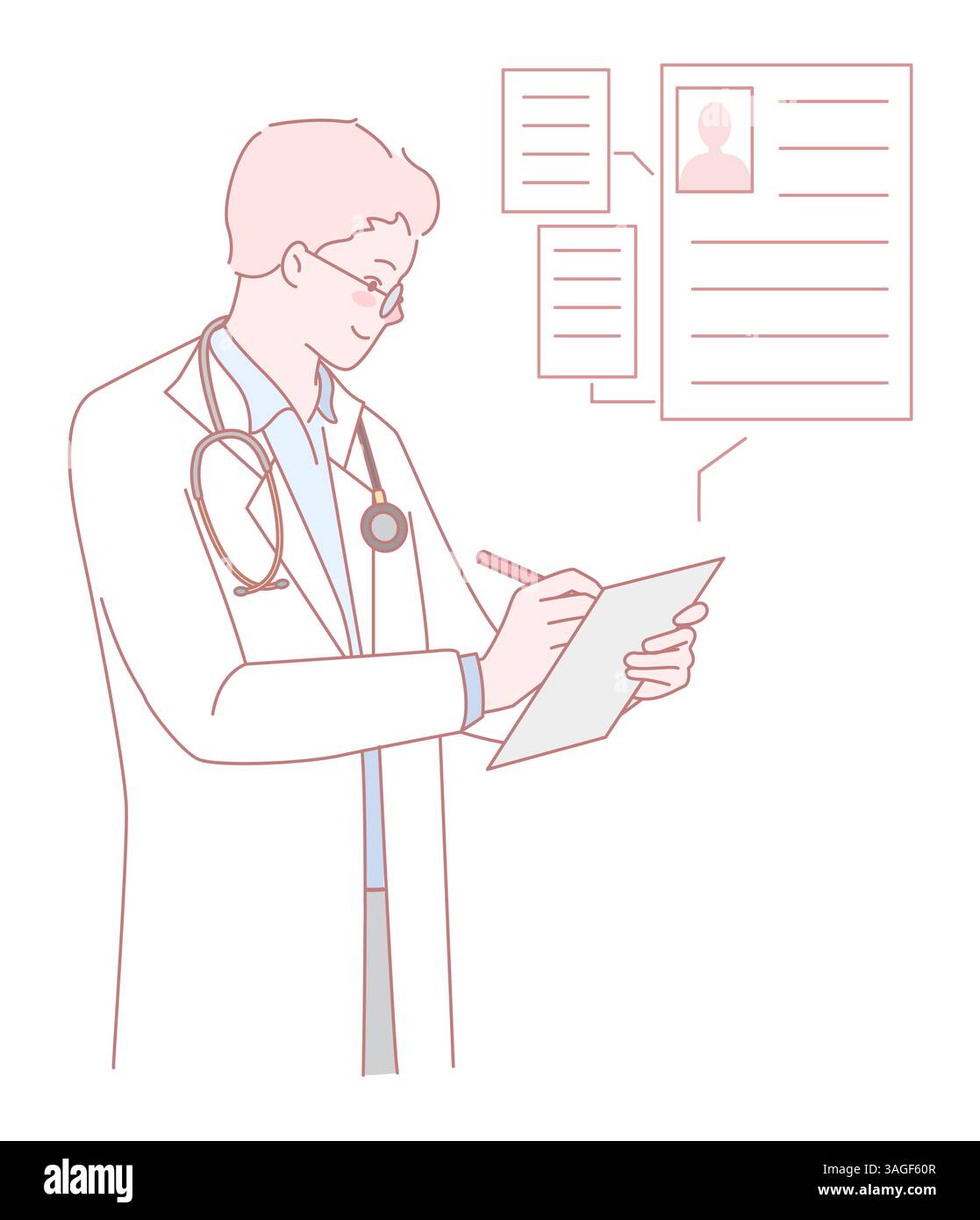 Medical practice documentation Cut Out Stock Images & Pictures - Alamy