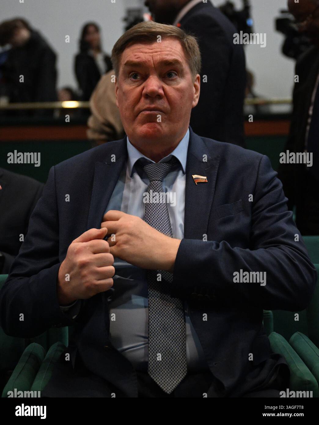 Moscow, Russia. 08th Apr, 2025. Representative from the legislative ...