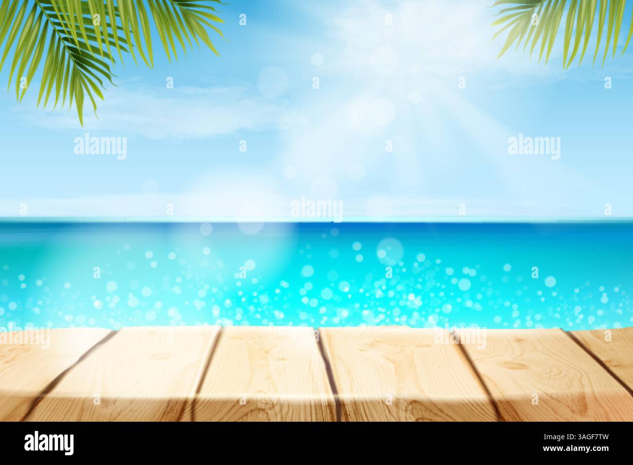 Pier paradise Stock Vector Images - Alamy