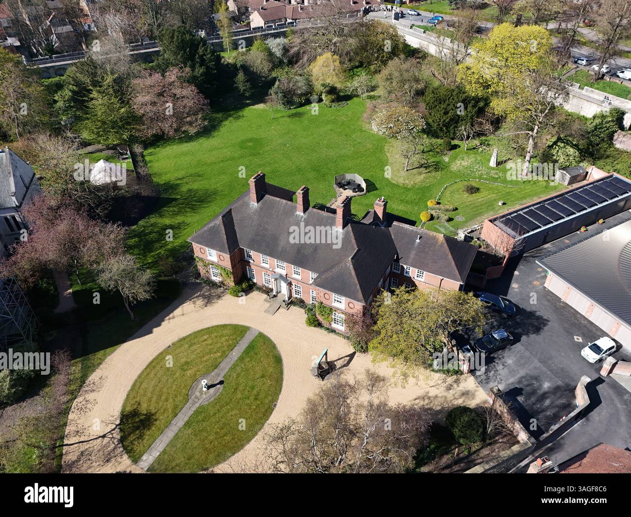 Aerial view of York Minster Library. Historic archive collection, York ...