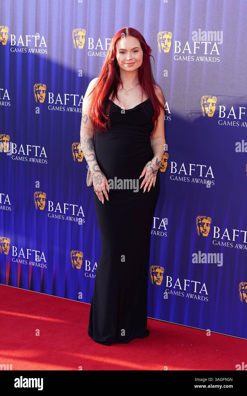 Elz (the witch) at the Bafta Games Awards 2025, at Queen Elizabeth Hall ...