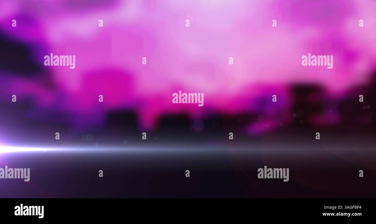 Image of white glowing spot on pink distorted background Stock Photo ...