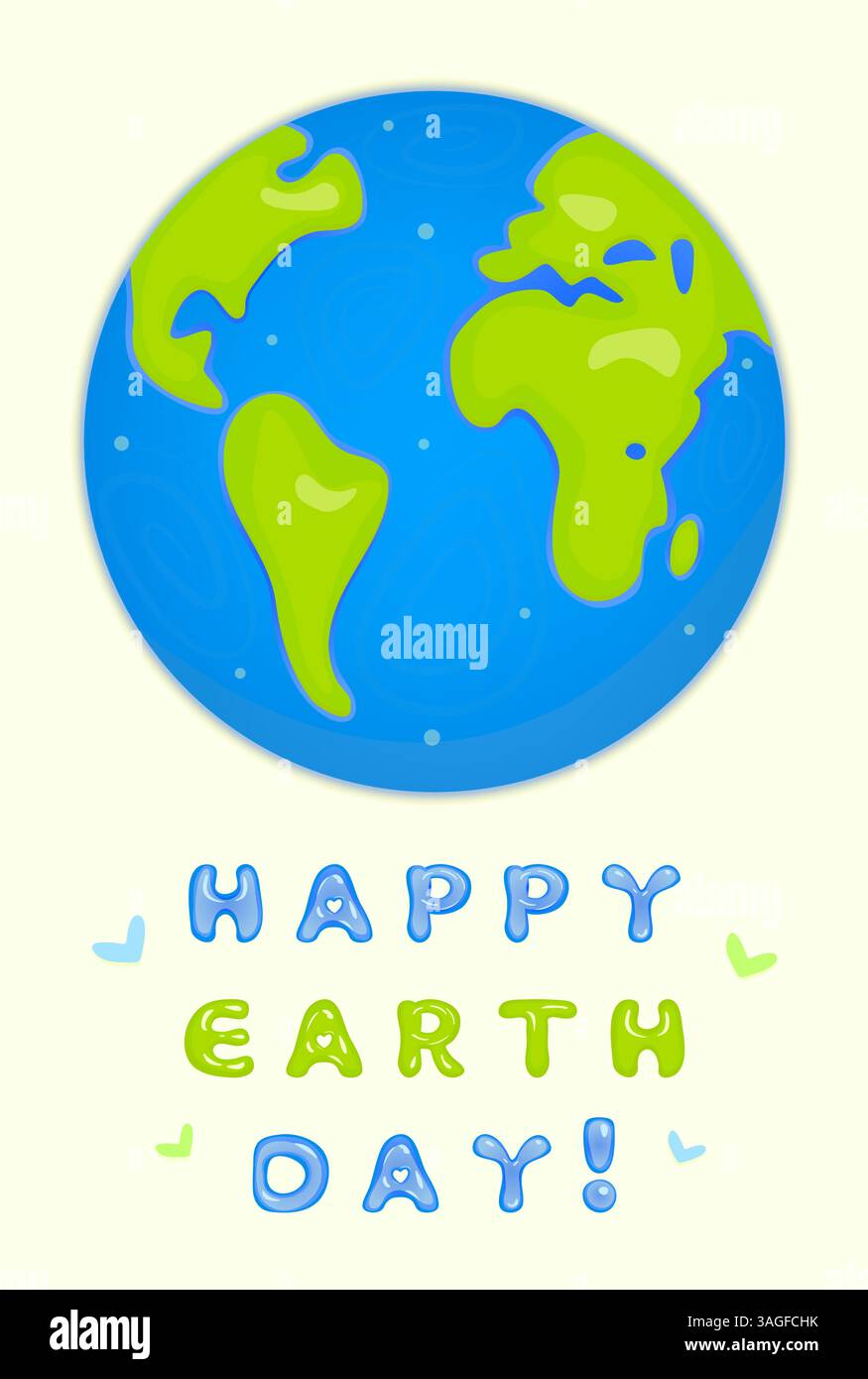 Earth day inscription text Stock Vector Images - Alamy