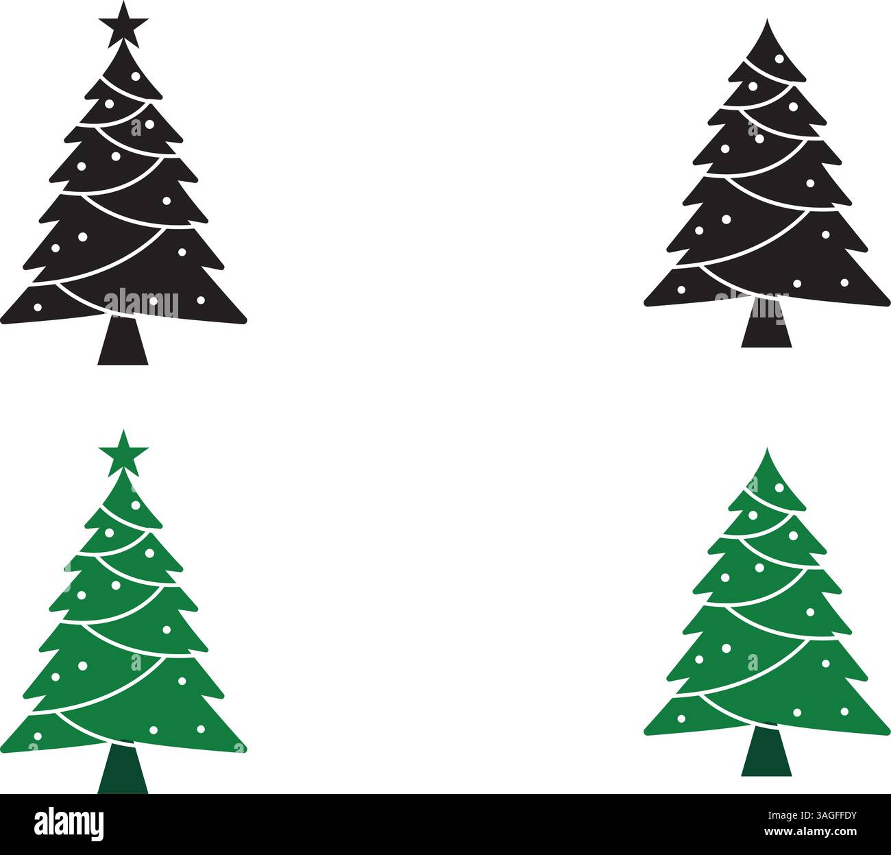 Cartoon drawing christmas tree Cut Out Stock Images & Pictures - Alamy