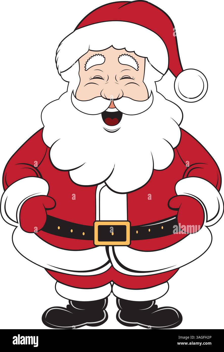 Happy Santa Claus cartoon character illustration Stock Vector Image ... Happy Santa Claus cartoon character illustration Stock Vector Image ...