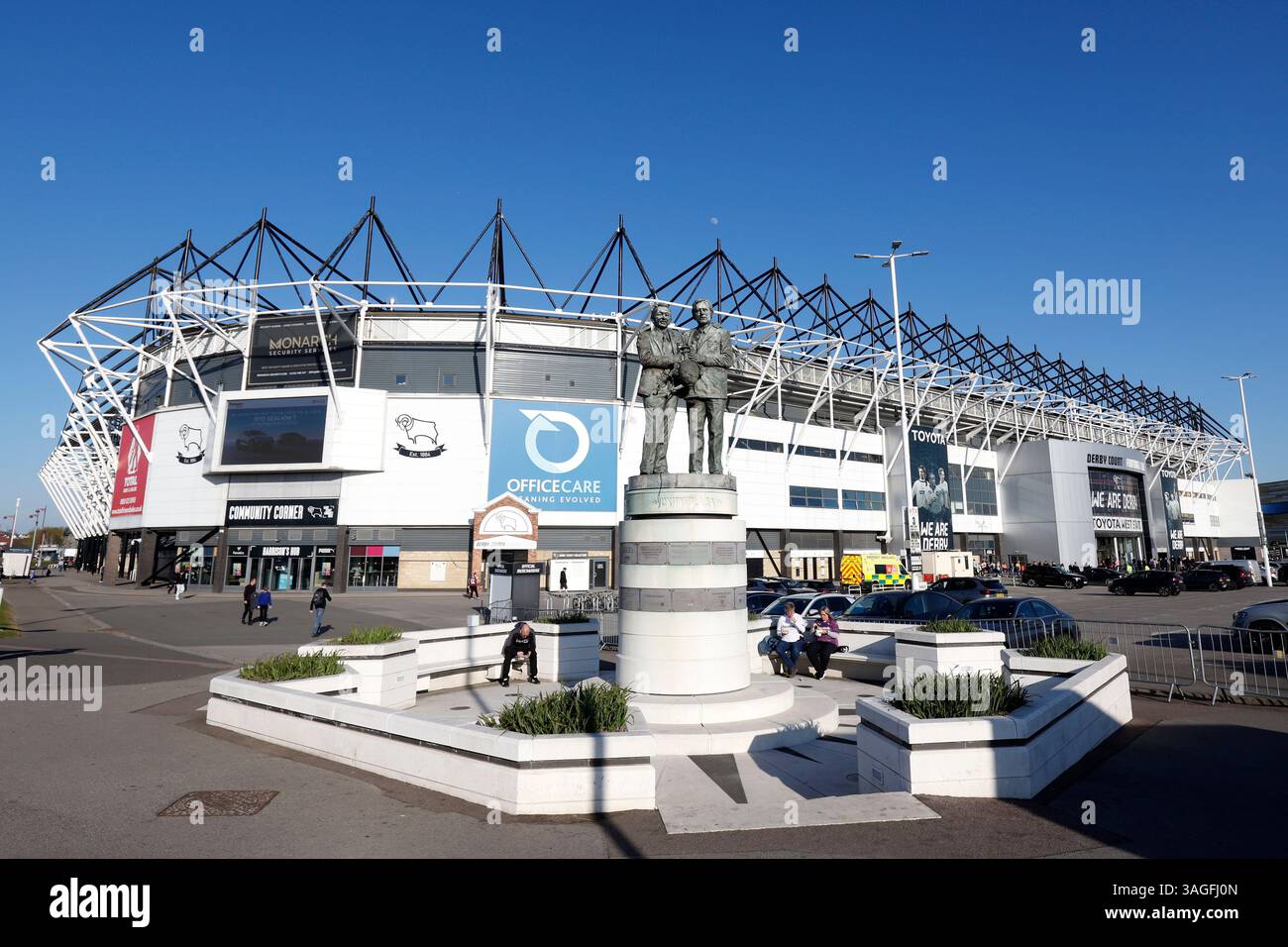 A general view of the statue of former Derby County manager Brian ...