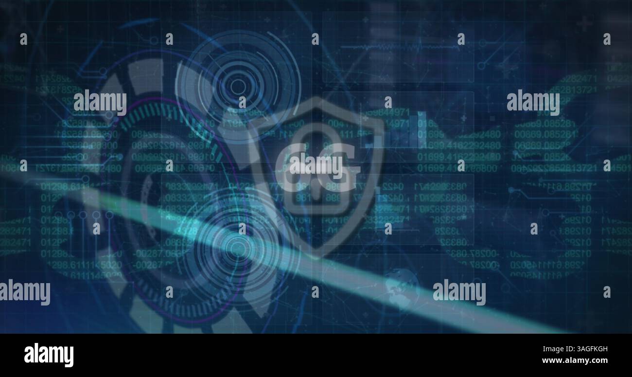 Image of scope scanning and 6g text with online security shield and ...