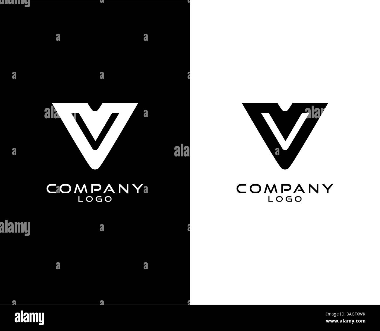 VV, V letter abstract company Logo Template Vector Stock Vector Image & Art - Alamy