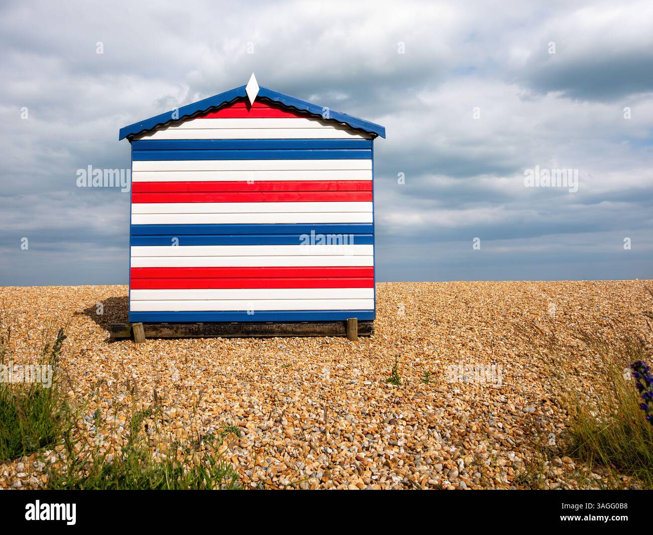 Red, White, and Blue Beach Hut, Greatstone-on-Sea New Romney, Kent ...