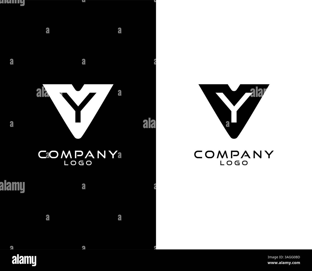VY, YV letter abstract company Logo Template Vector Stock Vector Image ...