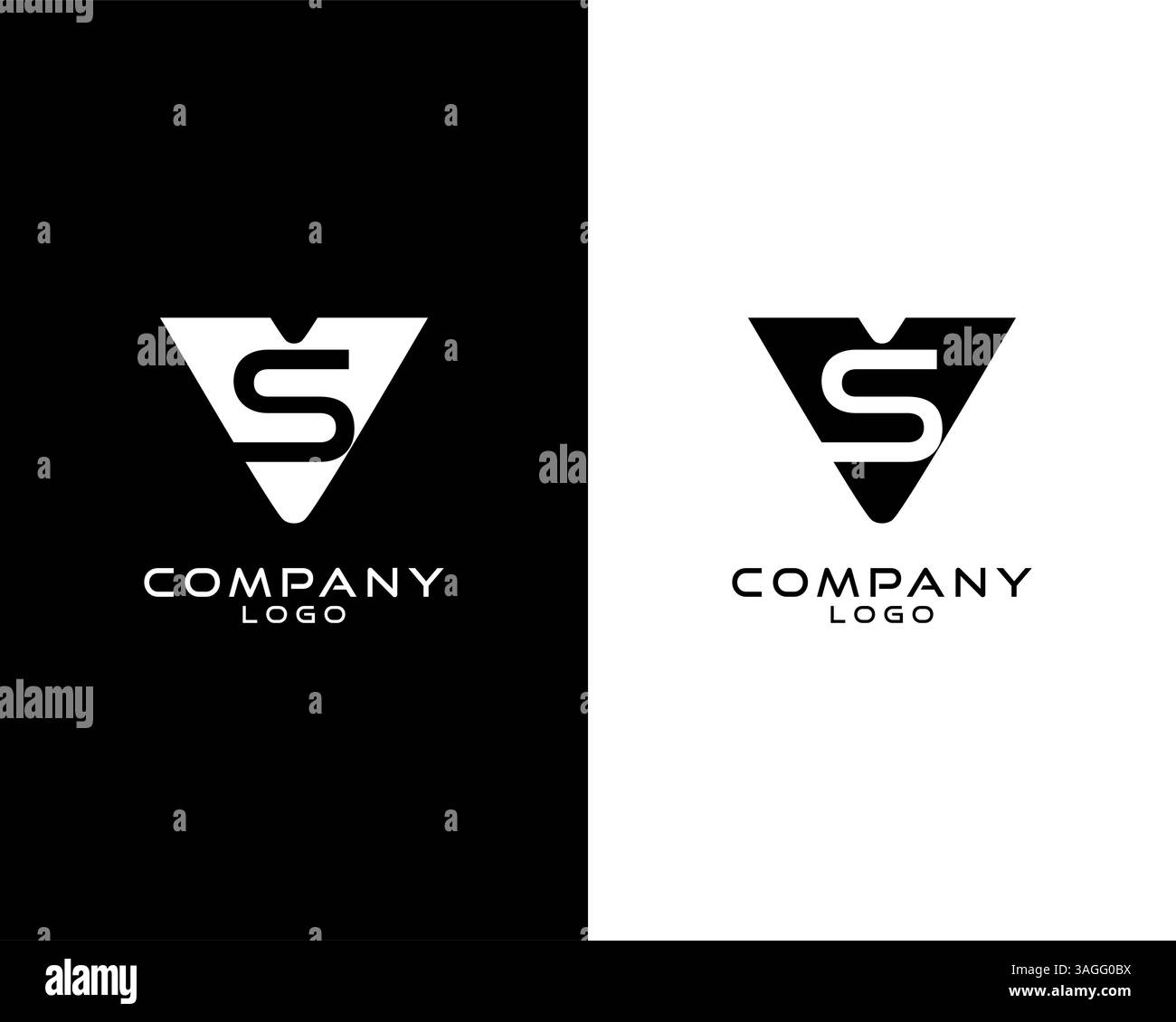 VS, SV letter abstract company Logo Template Vector Stock Vector Image ...