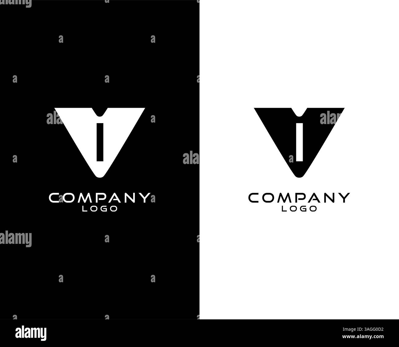 VI, IV letter abstract company Logo Template Vector Stock Vector Image ...