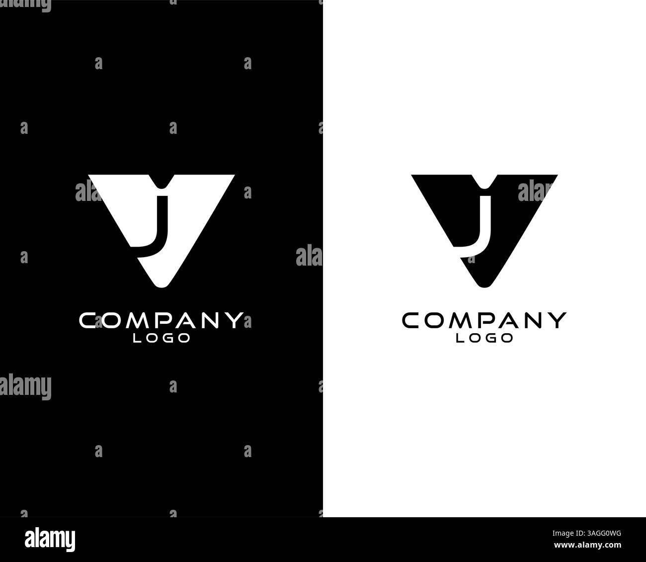 VJ, JV letter abstract company Logo Template Vector Stock Vector Image ...