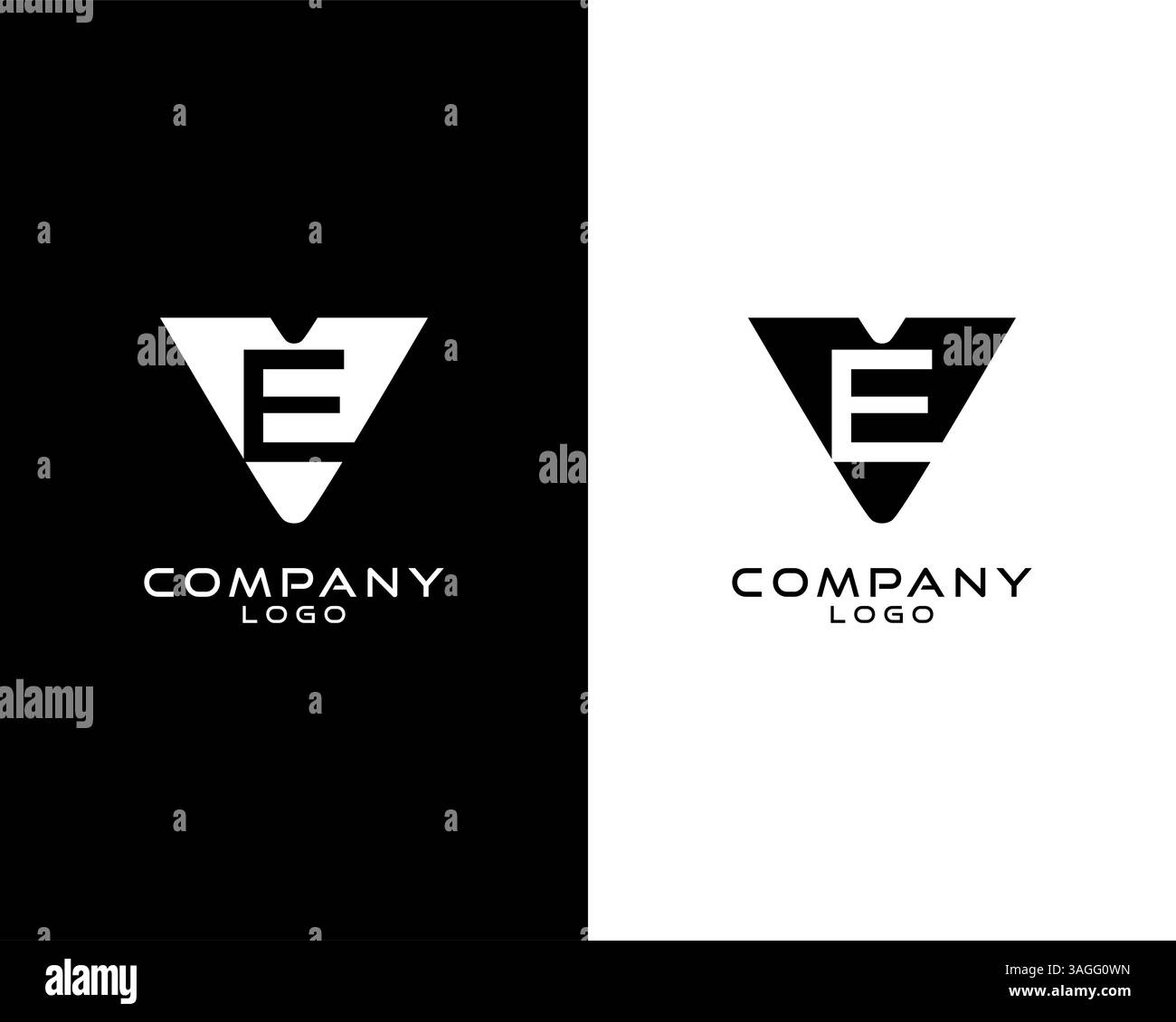 VE, EV letter abstract company Logo Template Vector Stock Vector Image ...