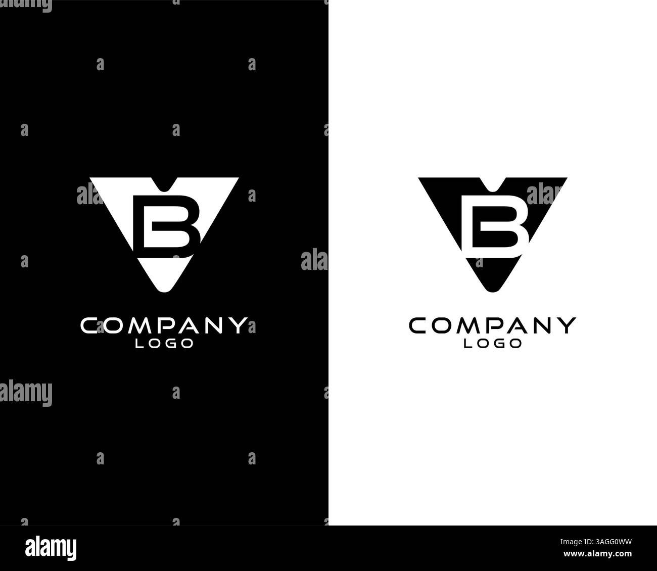 VB, BV letter abstract company Logo Template Vector Stock Vector Image ...