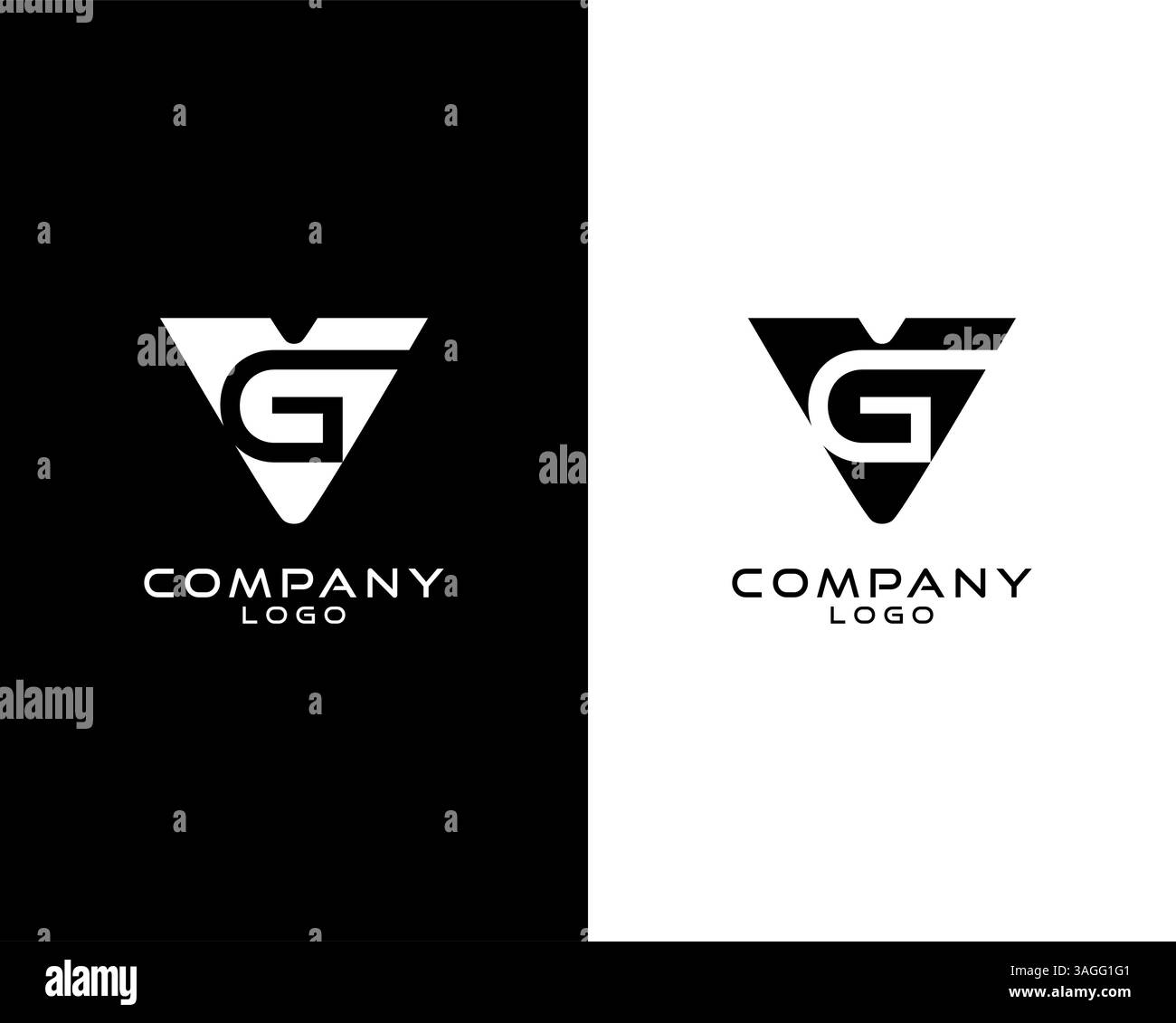 VG, GV letter abstract company Logo Template Vector Stock Vector Image ...