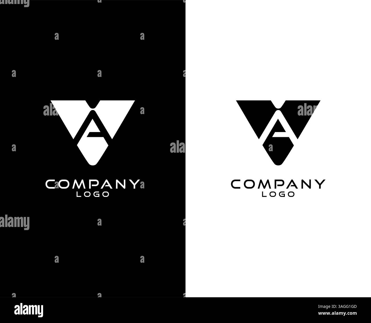 VA, AV letter abstract company Logo Template Vector Stock Vector Image ...