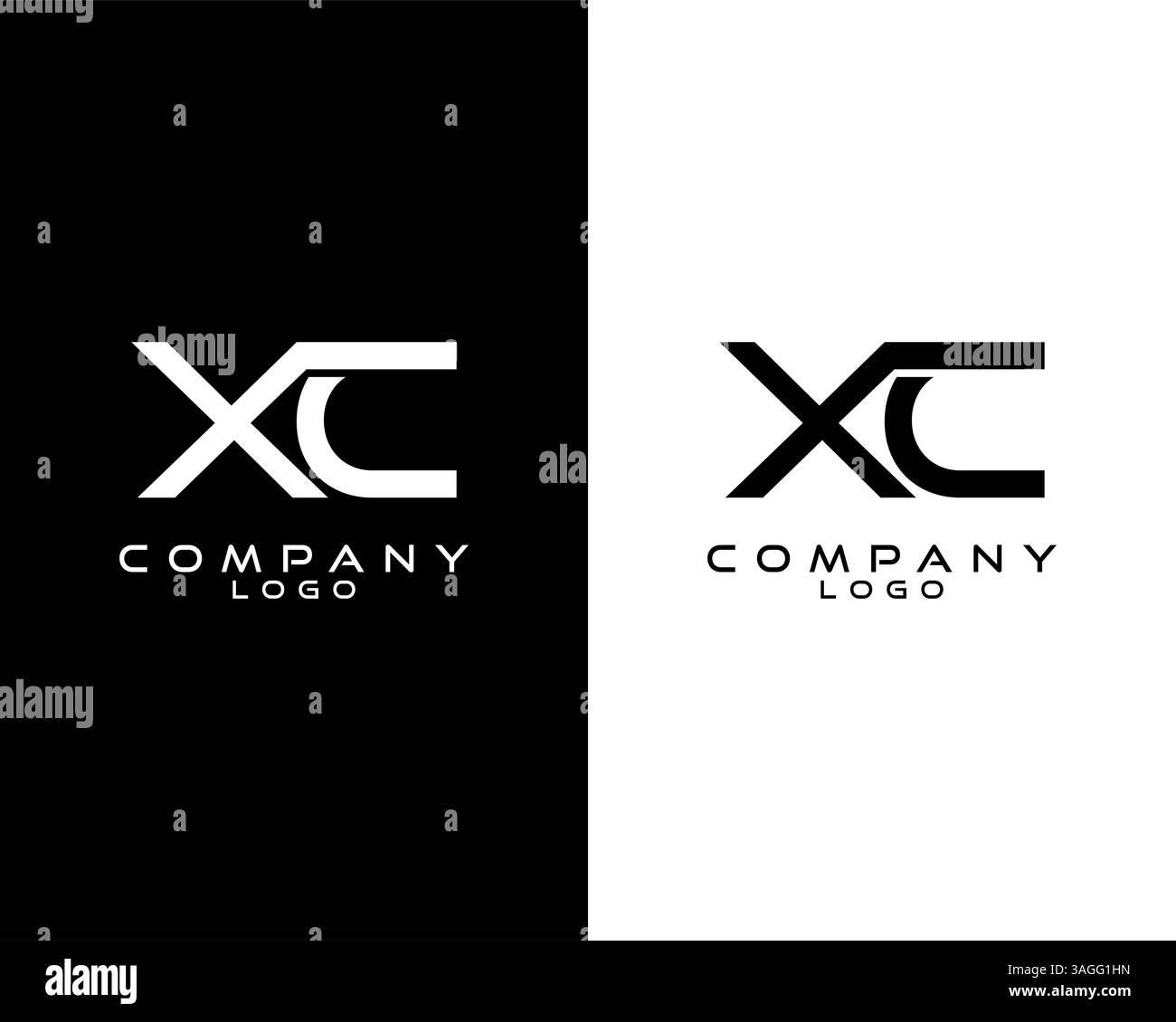 letter XC, CX Monogram logotype vector for company. business identity ...