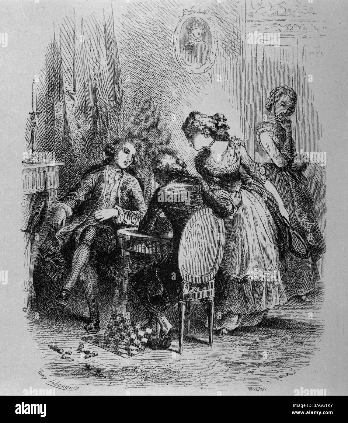 Julie, or the new Heloise, illustration of the book by French author ...