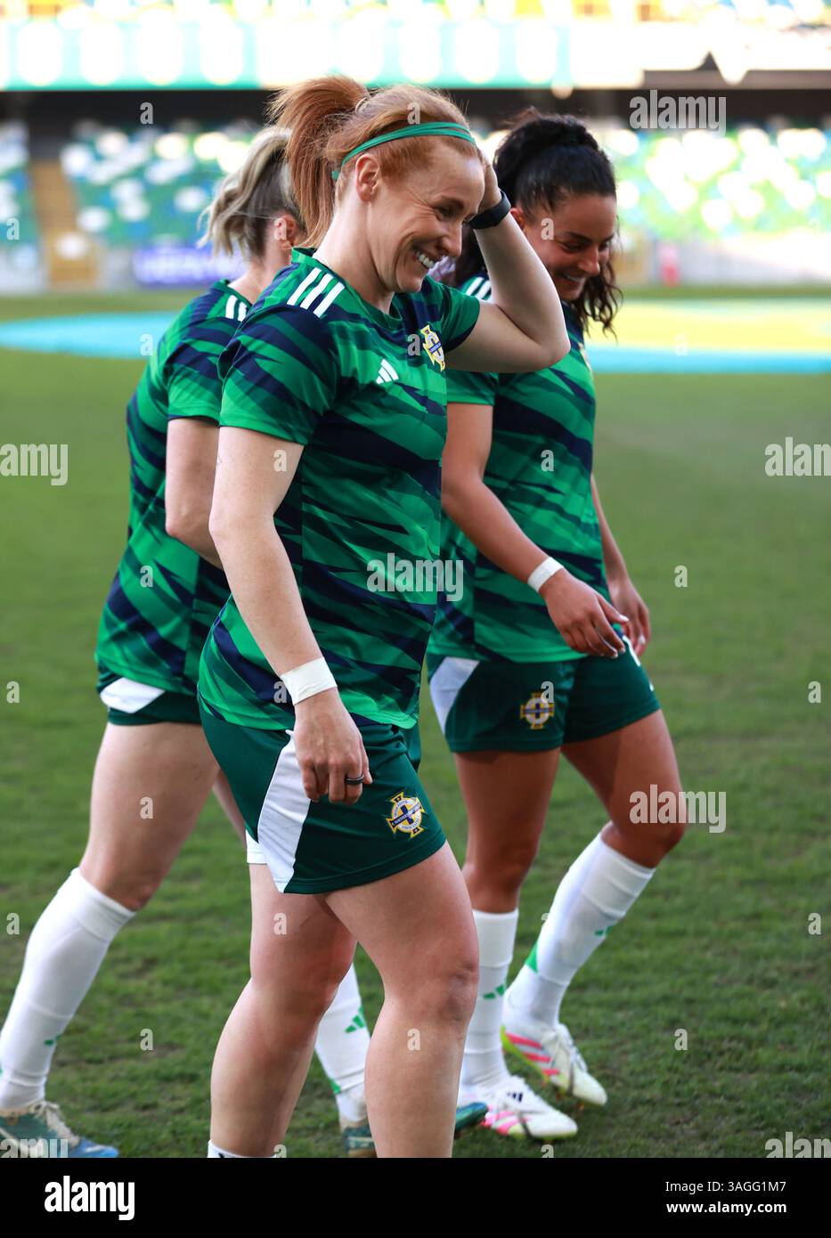 Northern Ireland's Rachel Furness before the UEFA Women's Nations ...