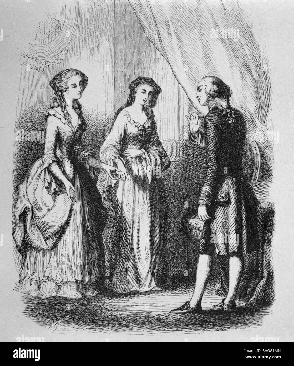 Julie, or the new Heloise, illustration of the book by French author ...