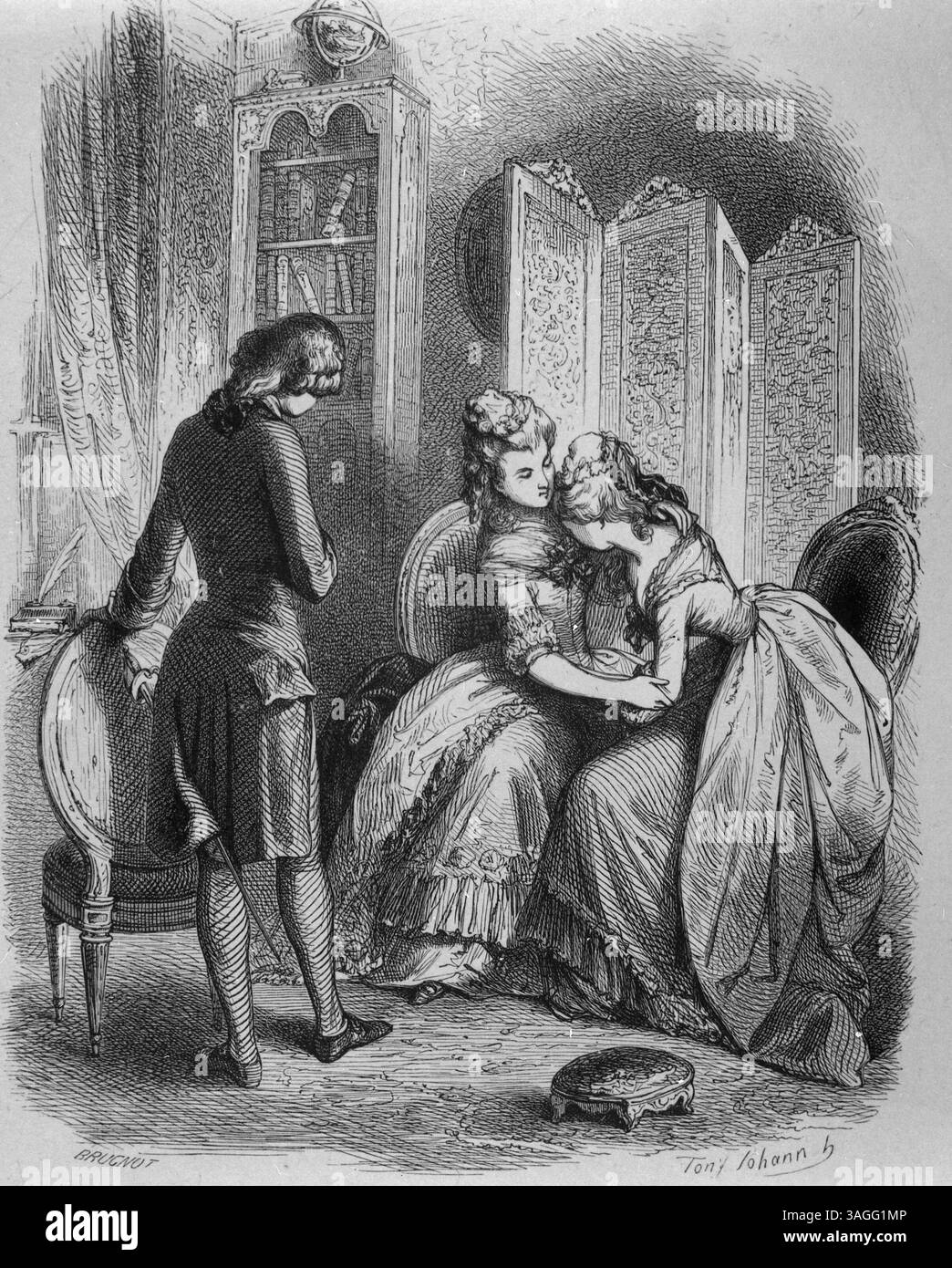 Julie, or the new Heloise, illustration of the book by French author ...