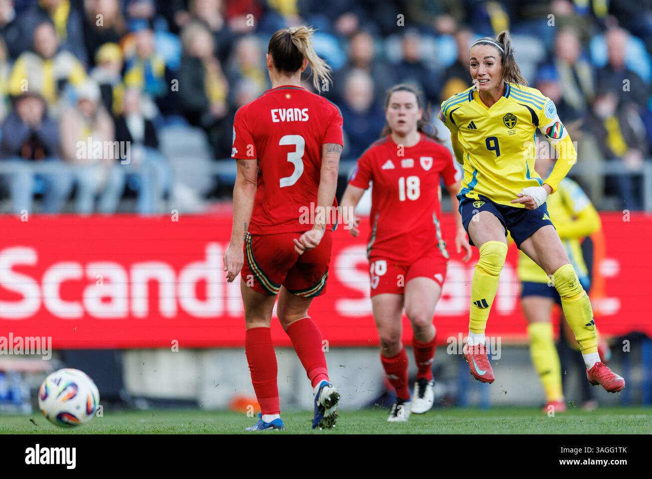 250408 Kosovare Asllani of Sweden during the UEFA Women's Nations ...