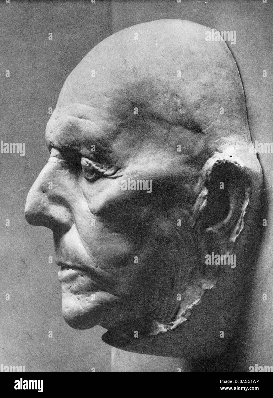 Funeral mask of Prussian Field Marshal Helmuth von Moltke, 1800s Stock ...