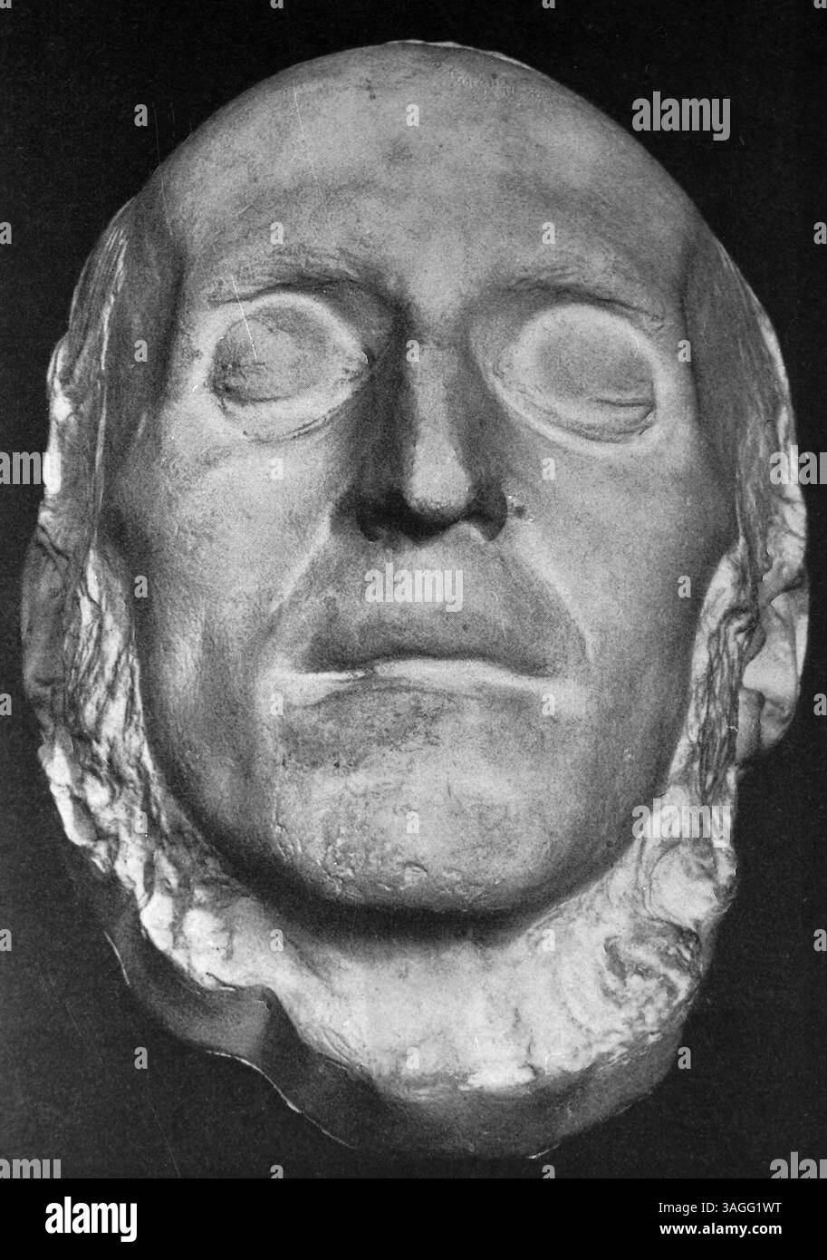 Funeral mask of German composer and pianist Felix Mendelssohn, 1800s ...