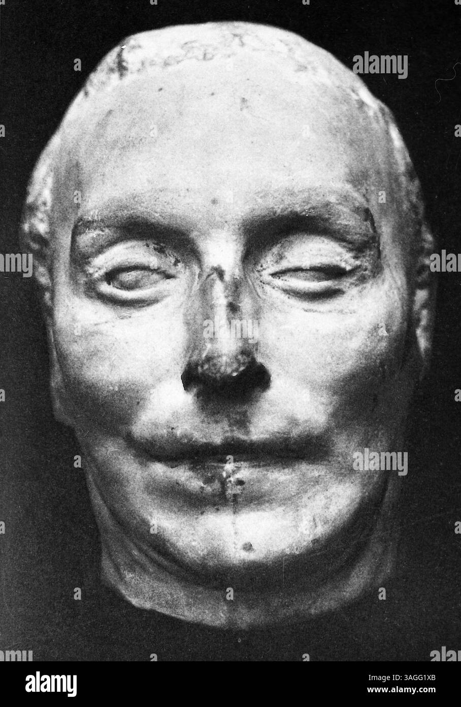 Funeral mask of British Shakespearean actor Edmund Kean, 1800s Stock ...