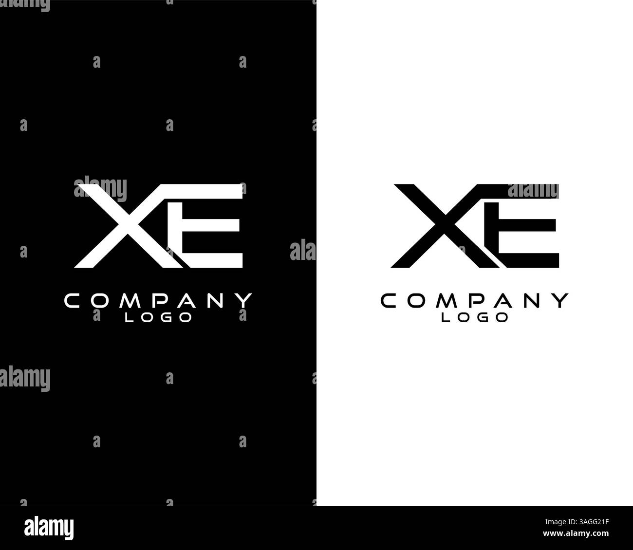 letter XE, EX Monogram logotype vector for company. business identity ...