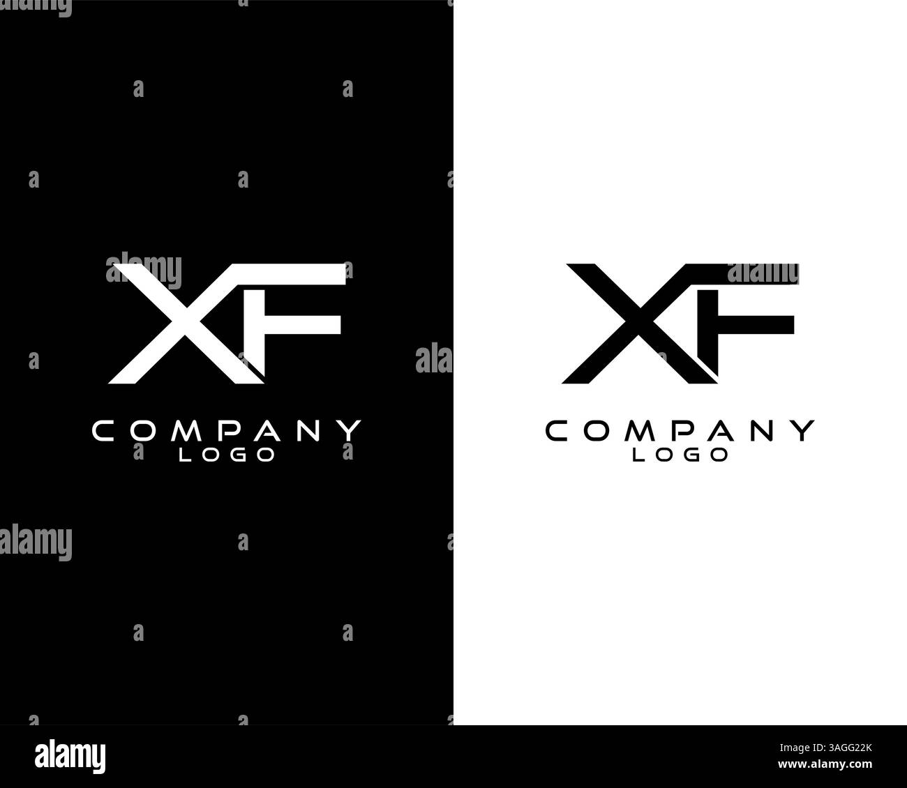 letter XF, FX Monogram logotype vector for company. business identity ...
